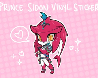 Loz: BOTW Vinyl Holographic Sticker Prince Sidon Link - Etsy
