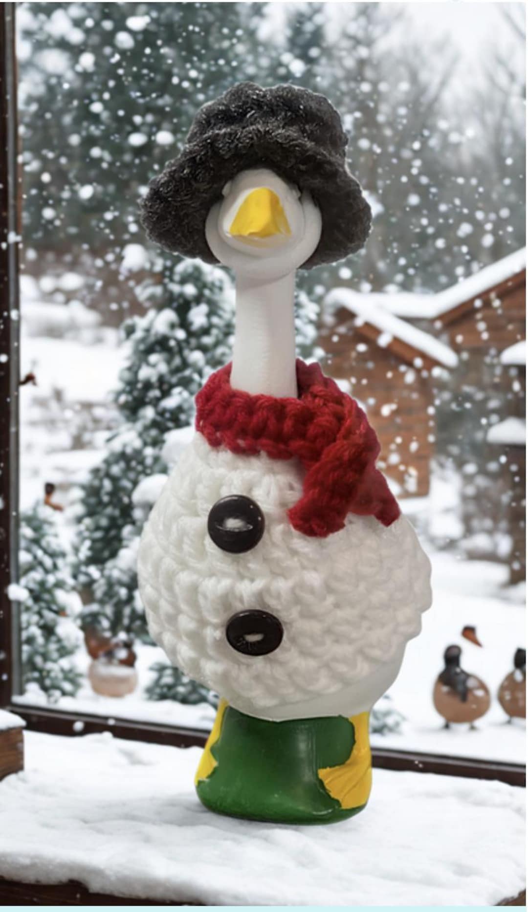 Jackie Frost Crochet Pattern for 7" Desk Goose - Etsy