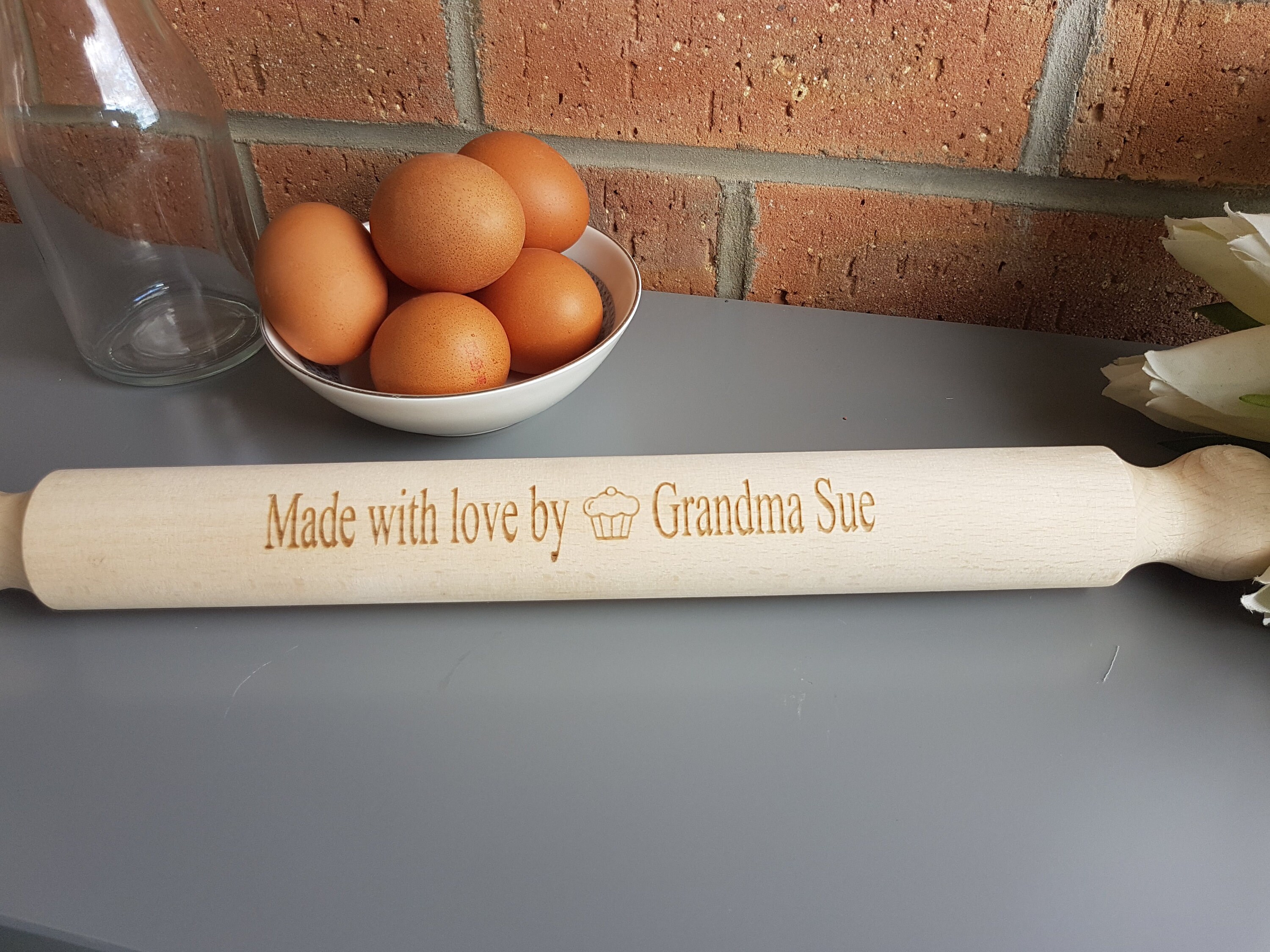 Personalised Rolling Pin Large Wooden Rolling Pin Baking | Etsy UK