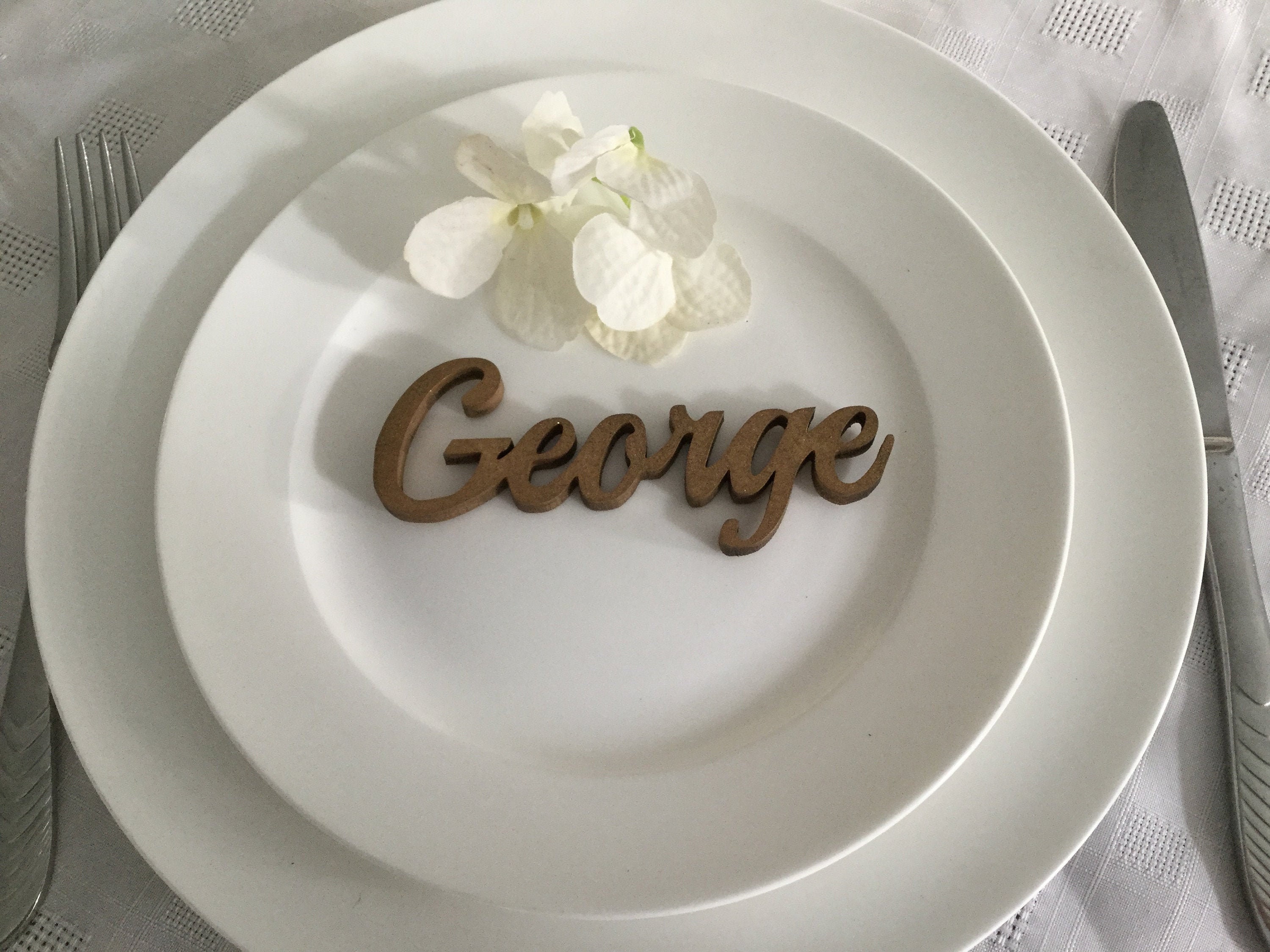 Wooden Place Names Table Place Name Place Setting Laser Cut | Etsy