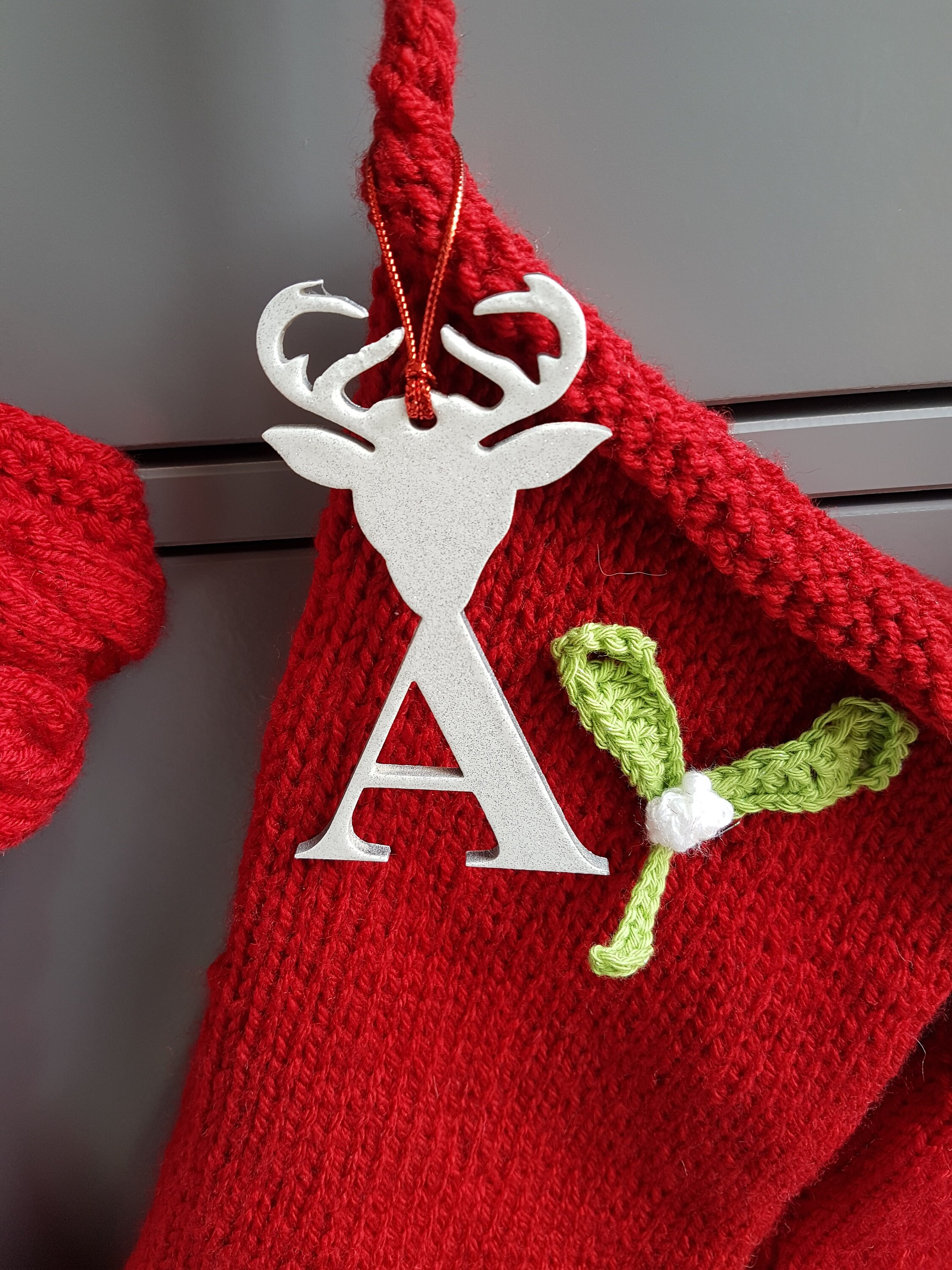 Wooden initials for Christmas Stocking Personalised Christmas | Etsy