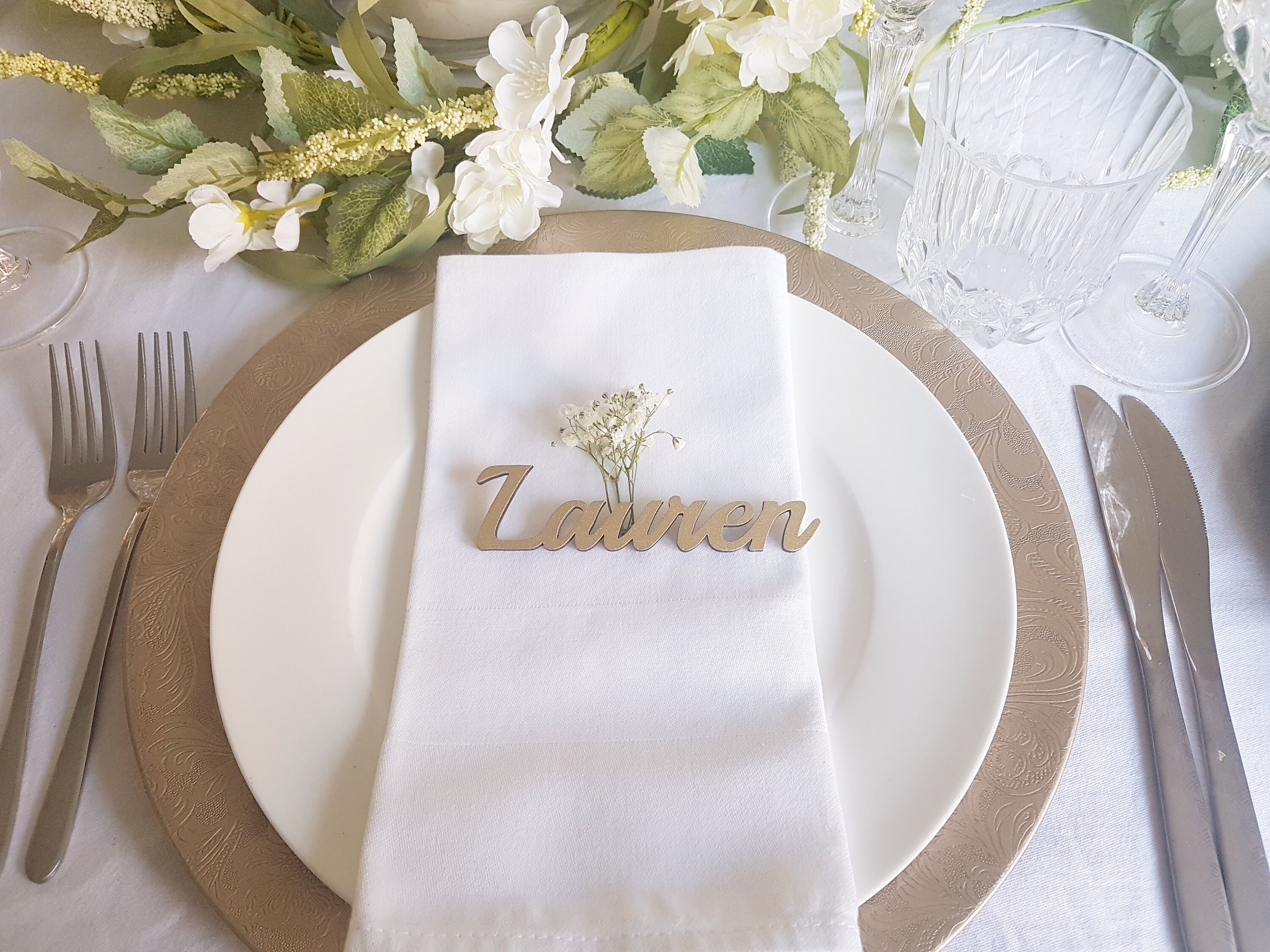 Personalised Wooden Name Place Cards Personalised Wedding - Etsy UK