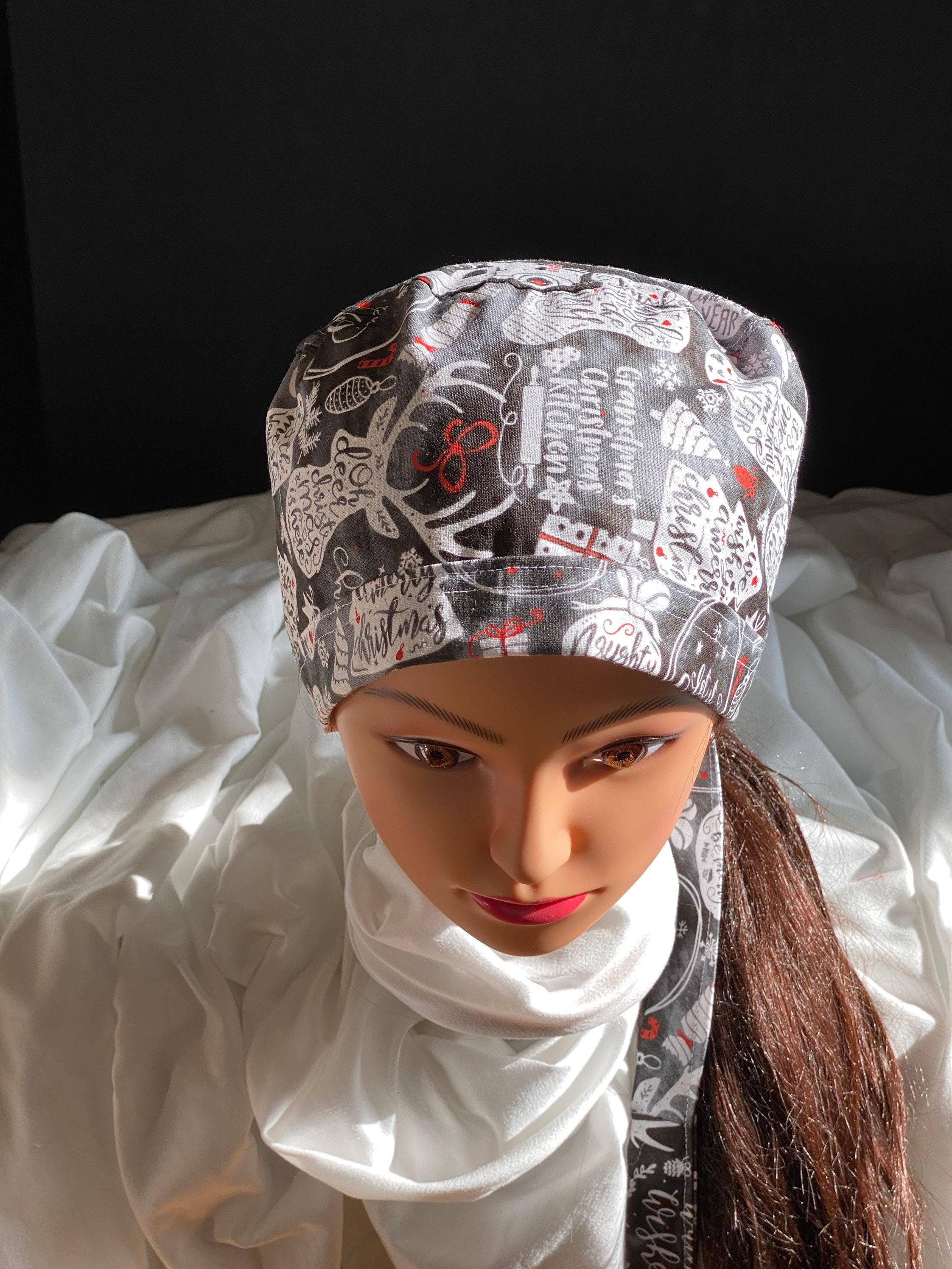 Unisex Scrub Cap- Grandma's Christmas Kitchen - Etsy