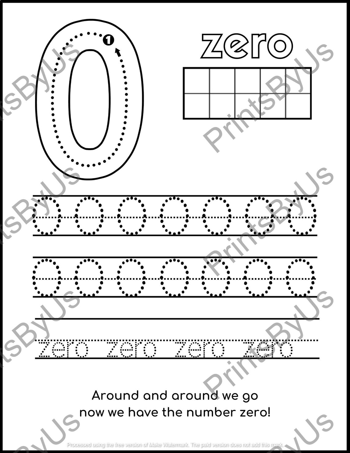 Number Formation Practice Sheets - Etsy