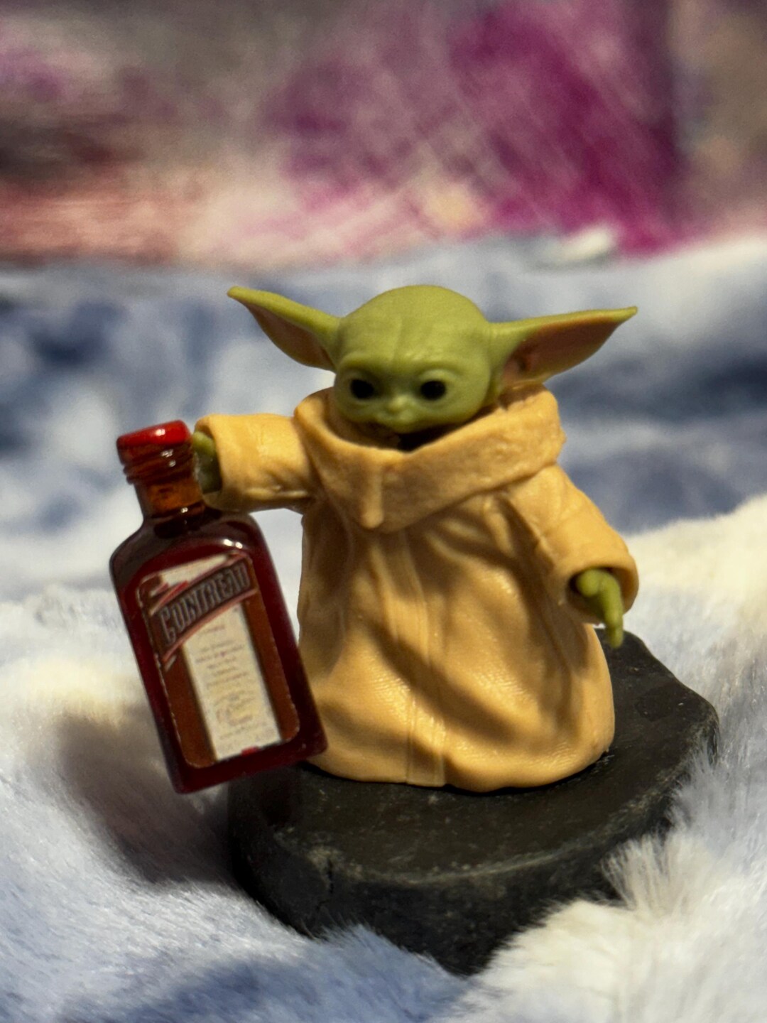 Star Wars Grogu Having a Drink - Etsy