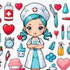 Cute Nurse Stickers digital Download - Etsy
