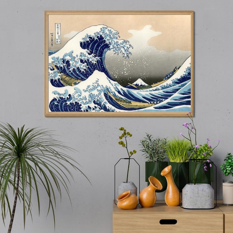 The Great Wave off Kanagawa by Hokusai, Wall Decor for Digital Download ...