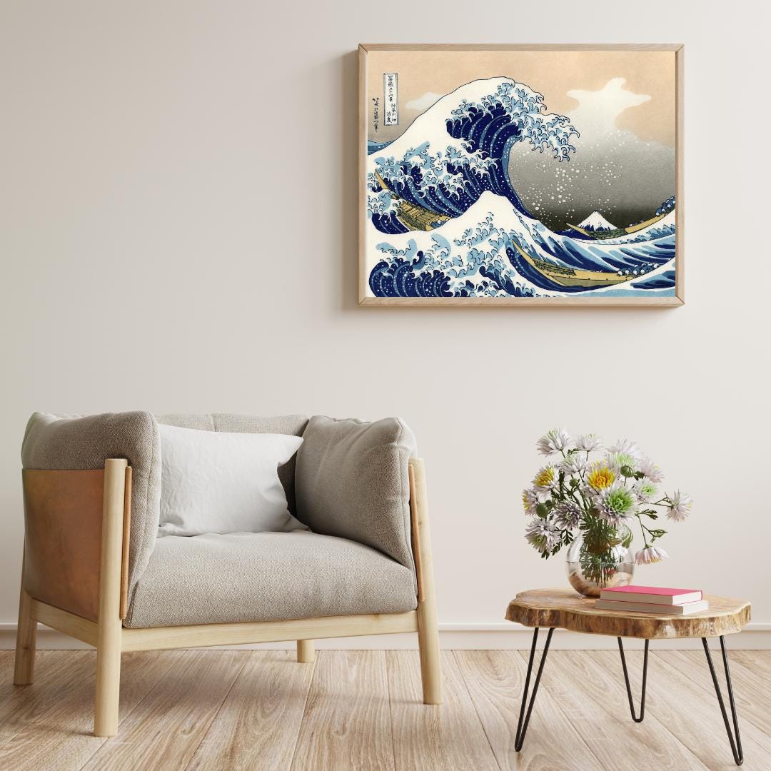 The Great Wave off Kanagawa by Hokusai, Wall Decor for Digital Download ...