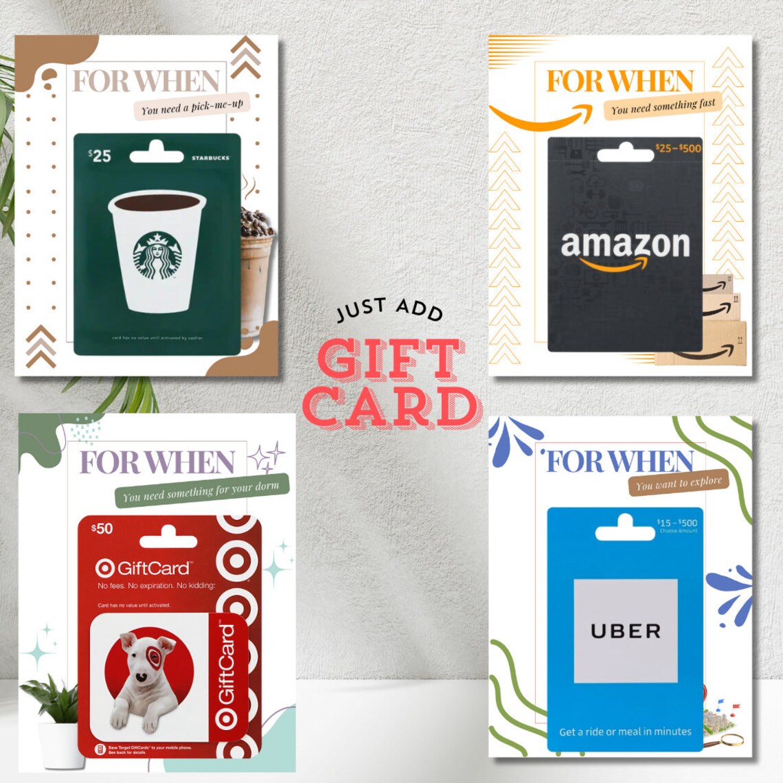 College Survival Kit Gift Card Book: 24 Page Printable (PDF Download ...