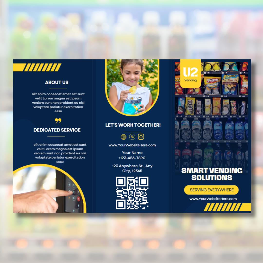 Editable Trifold Vending Machine Business Brochure Template | Modern ...