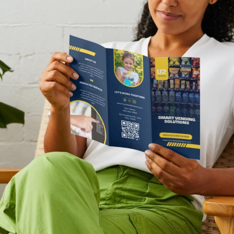 Editable Trifold Vending Machine Business Trifold Brochure Template ...