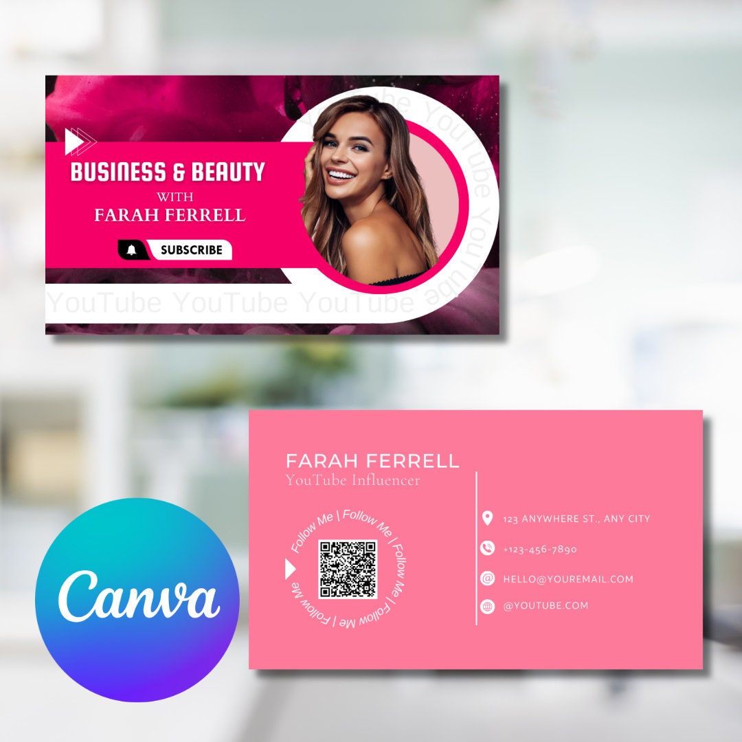 Social Media Influencer-inspired Digital Business Card Template ...