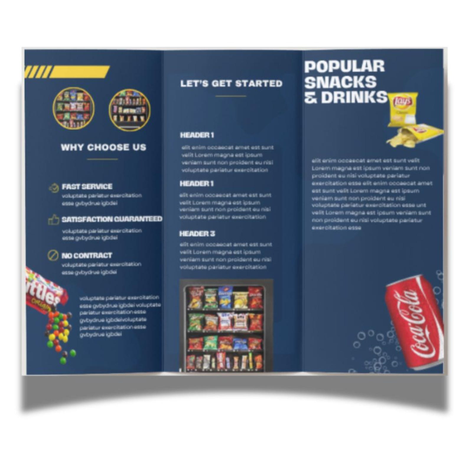 Editable Trifold Vending Machine Business Trifold Brochure Template ...