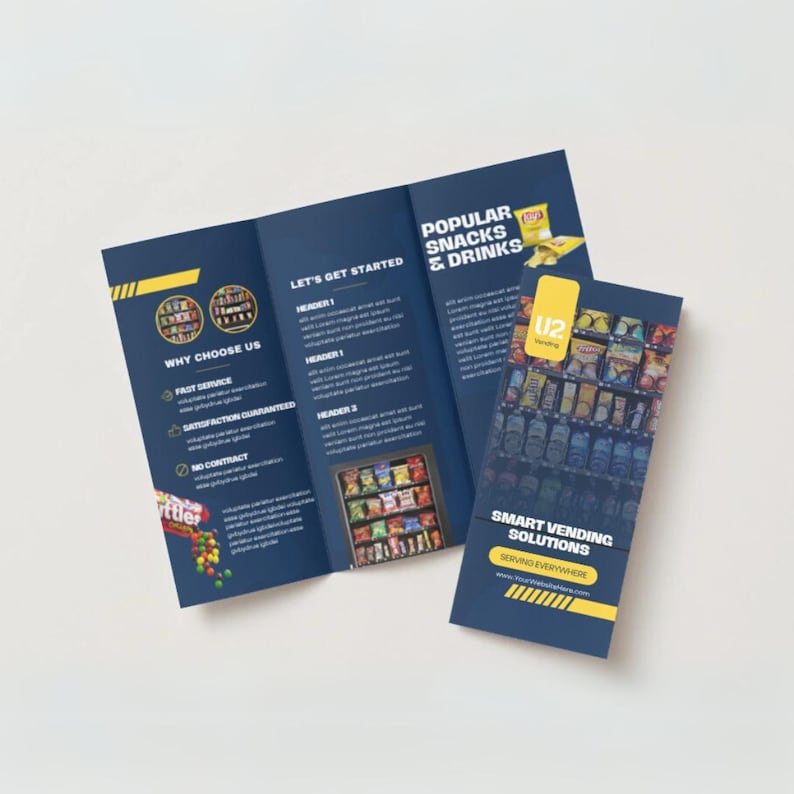 Business Bundle Vending Machine Brochure and Business Card Template ...