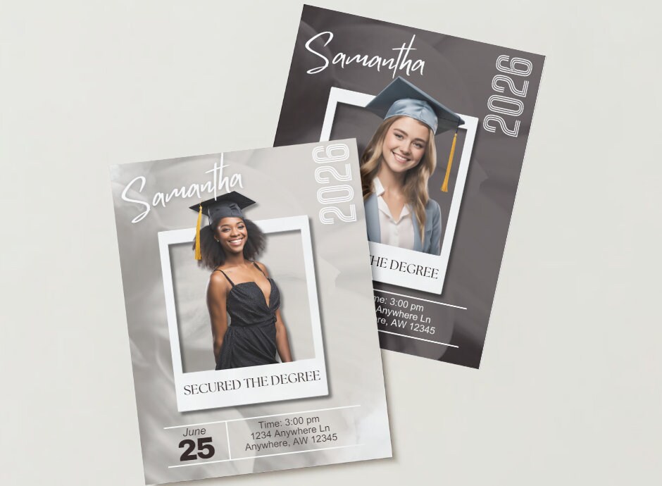 Editable Canva Graduation Flyer Template - Customizable Digital ...