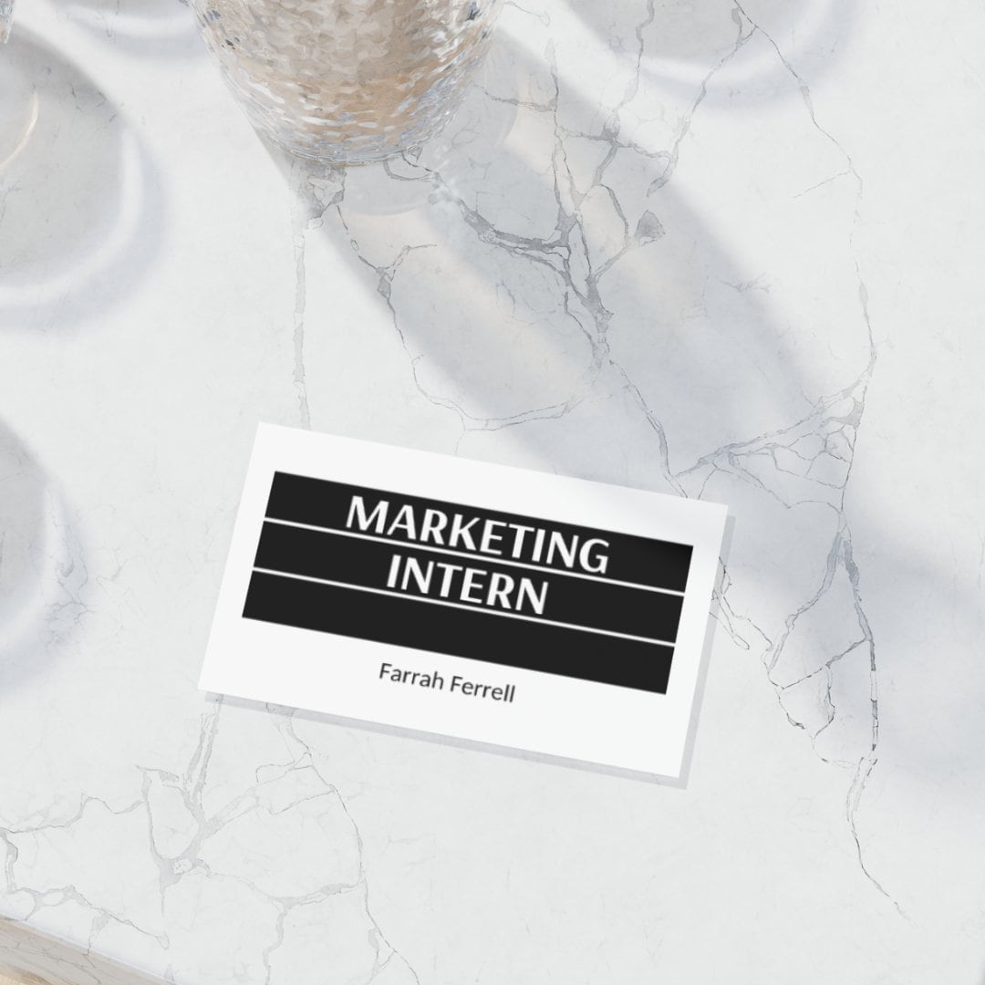 Intern Inspired Business Card Template With QR Code | College Intern ...