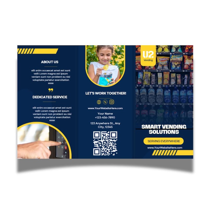 Editable Trifold Vending Machine Business Trifold Brochure Template ...