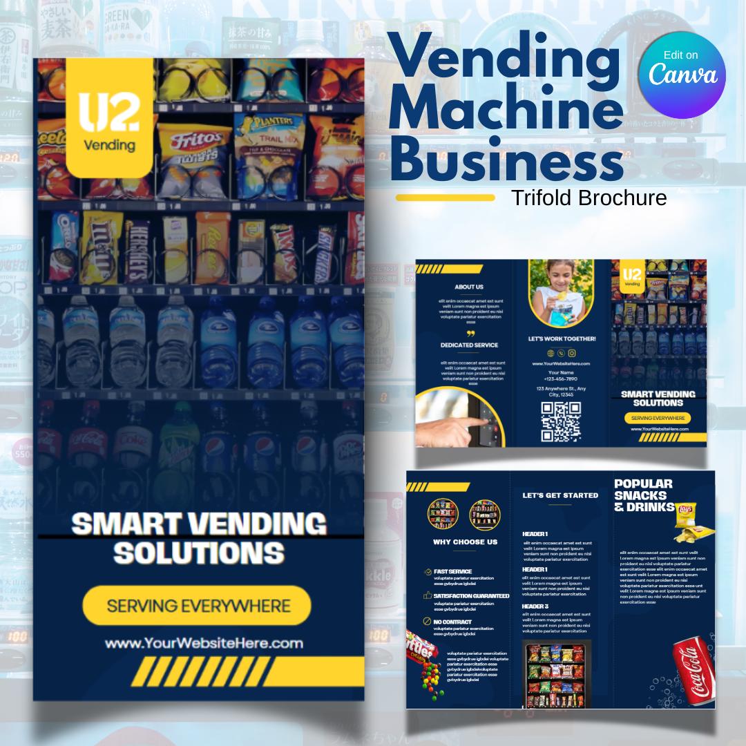 Editable Trifold Vending Machine Business Trifold Brochure Template ...