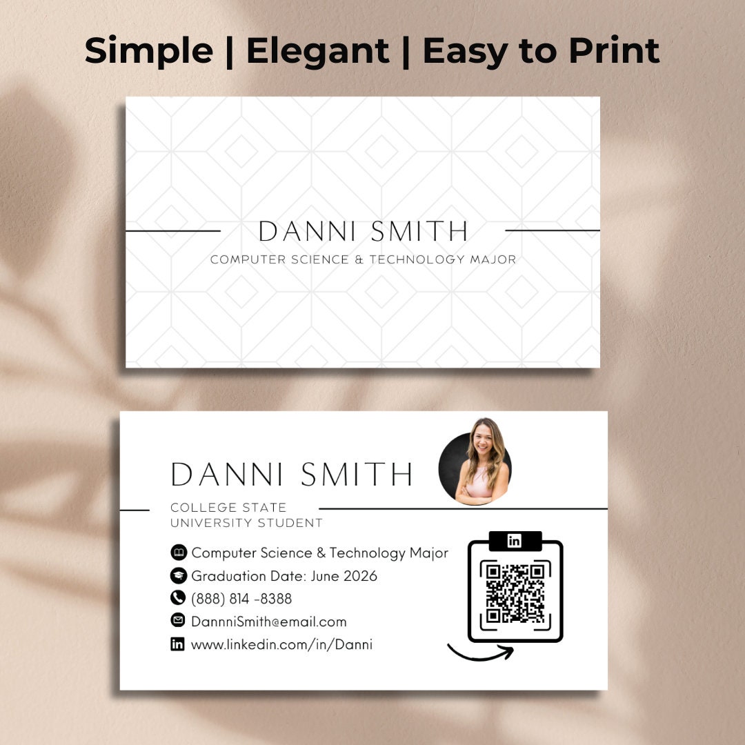 Intern Inspired Elegant & Chic Minimalist Business Card Templates ...