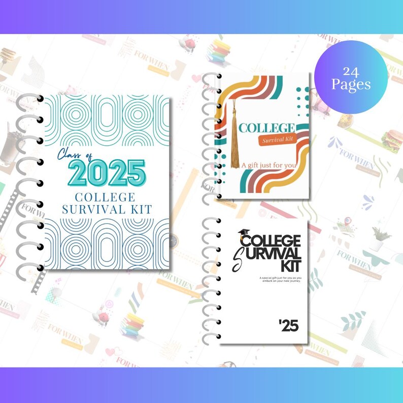 College Survival Kit Gift Card Book: 24 Page Printable (PDF Download ...