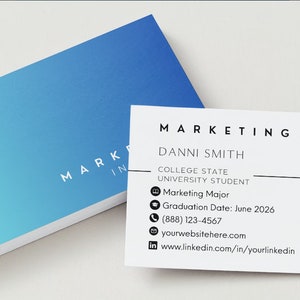 Intern Inspired Chic and Simple Business Card Templates: Editable ...