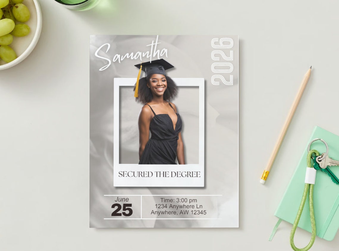 Editable Canva Graduation Flyer Template - Customizable Digital ...