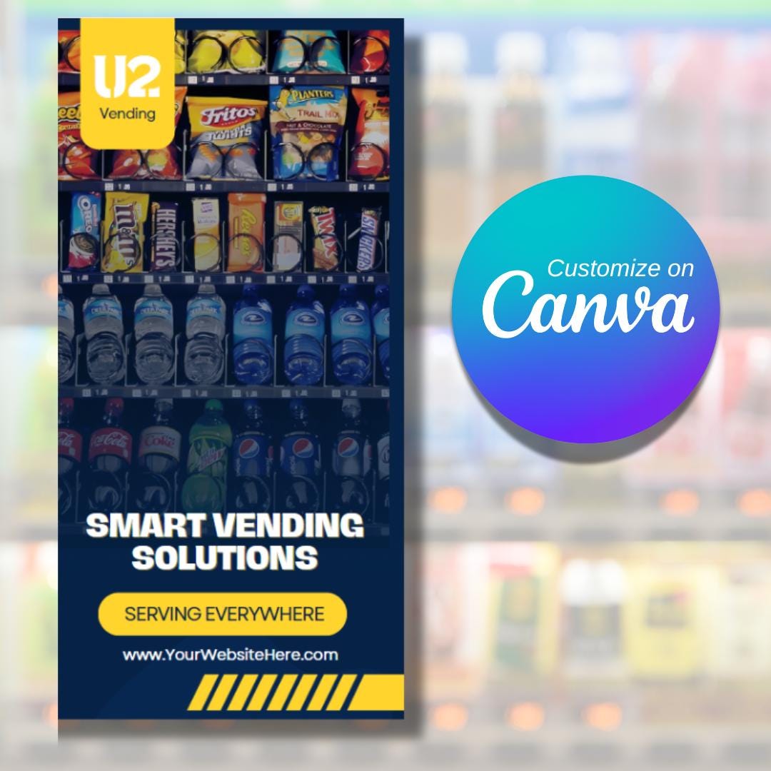 Editable Trifold Vending Machine Business Brochure Template | Modern ...