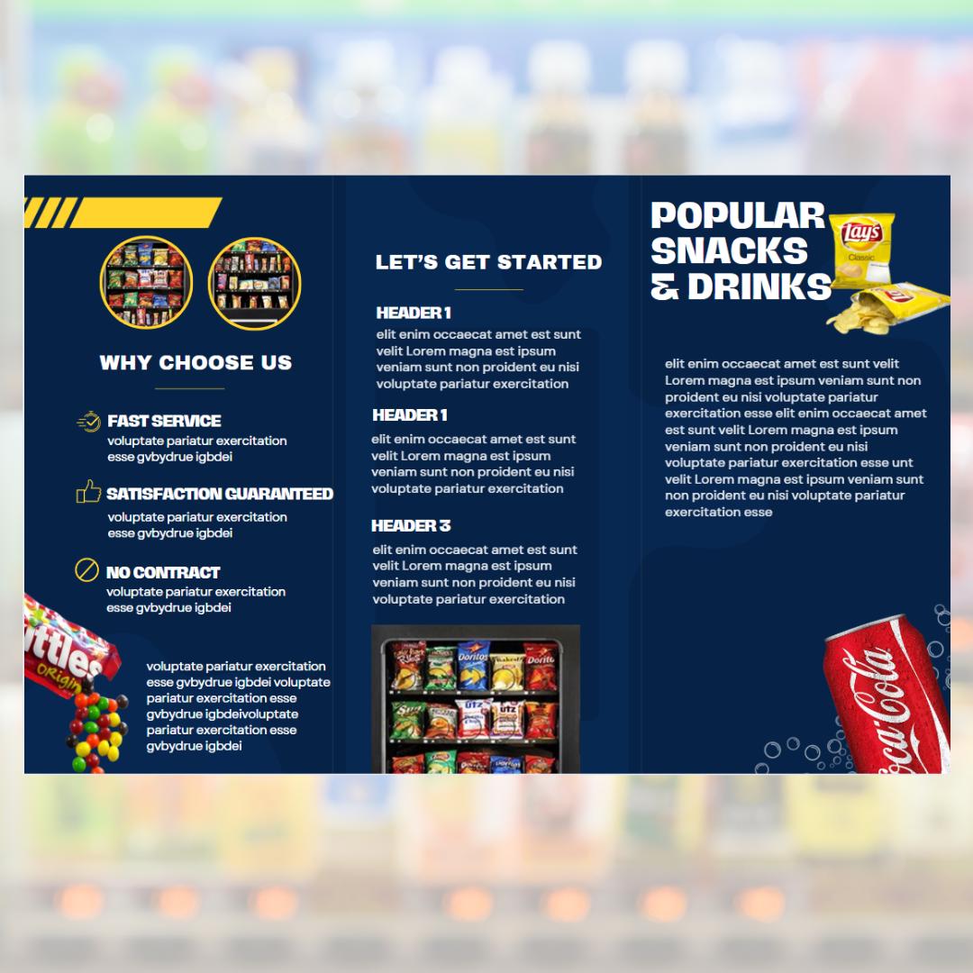 Business Bundle Vending Machine Brochure and Business Card Template ...