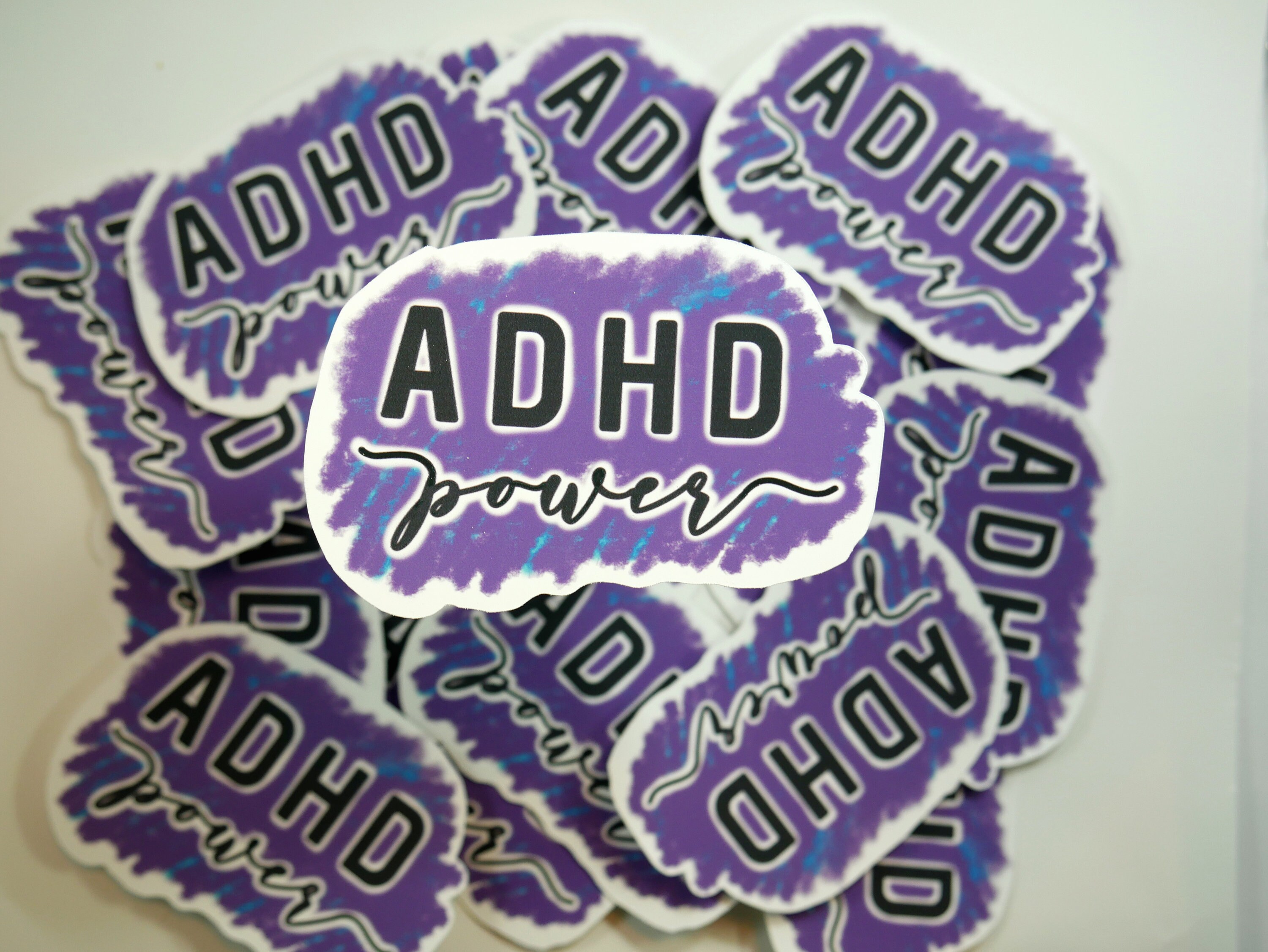 ADHD Power Vinyl Matte Sticker | Etsy