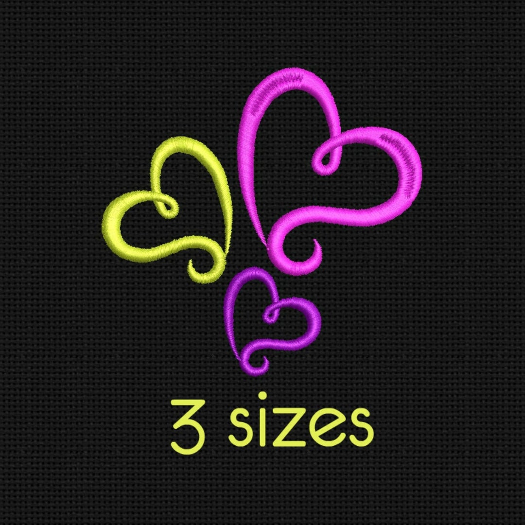 Hearts Embroidery Design, Love Embroidery Designs for Mask - Etsy