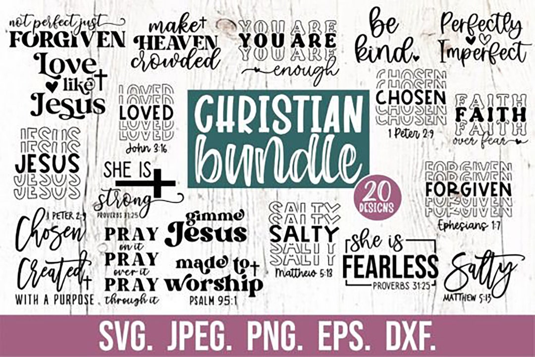 Christian Bundle SVG, Scripture Bundle, Bible Verse Bundle, Cut Files ...