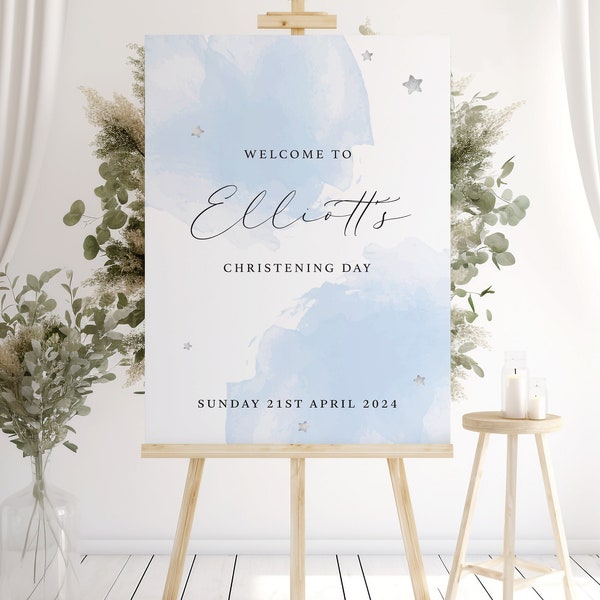 Personalised Christening Poster, Christening Sign, Baptism Poster ...