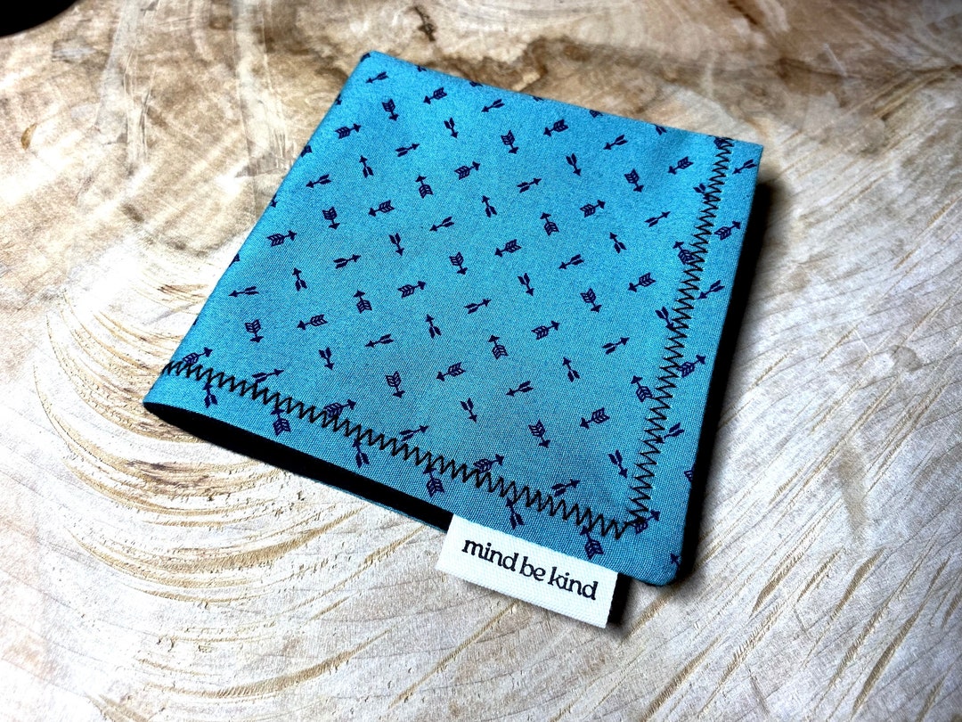 EDC Hank - Upcycled Little Arrows Design 100% Cotton Teal - Microfibre ...