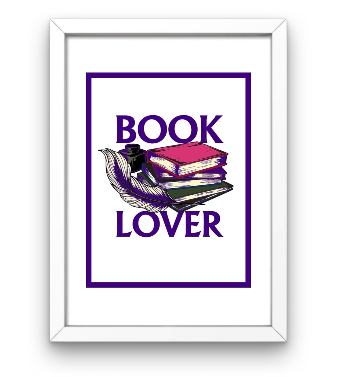 Booklover Printable 8x10 Visual for Readers Booklovers Book Wall Art by ...