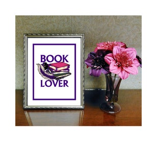 Booklover Printable 8x10 Visual for Readers Booklovers Book Wall Art by ...