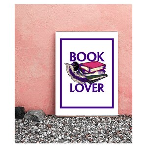 Booklover Printable 8x10 Visual for Readers Booklovers Book Wall Art by ...