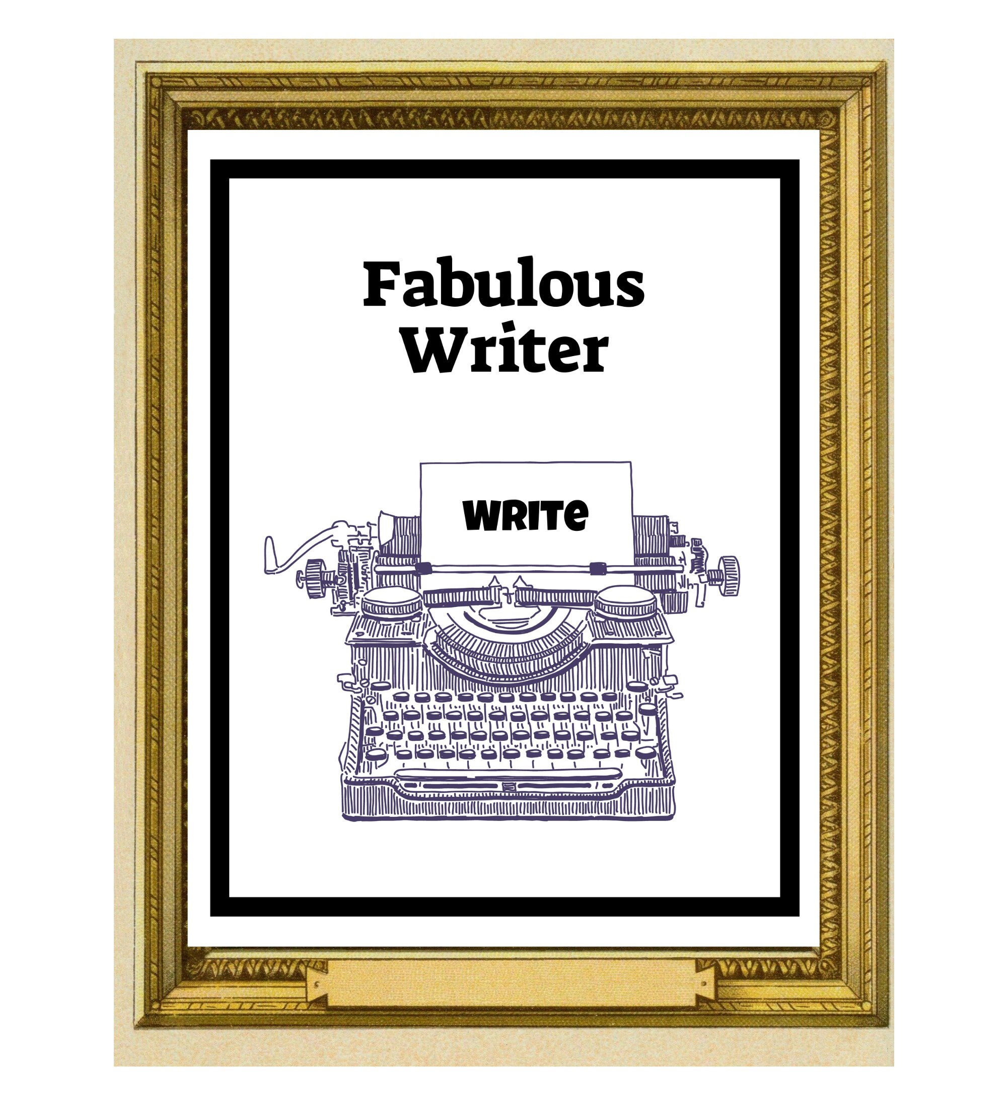 Fabulous Writer 8x10 Printable-writer Visionable-writer Dream Printable ...