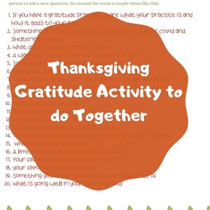Thanksgiving Gratitude Activity, Friendsgiving Gratitude Activity ...