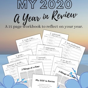 End of Year Reflection Workbook, Self-guided Workbook, Thought ...