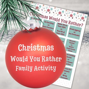 Christmas Would You Rather Printable Activity for Kids and Adults - Etsy