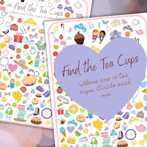 Tea Party Find the Tea Cup Game Digital Printable - Etsy