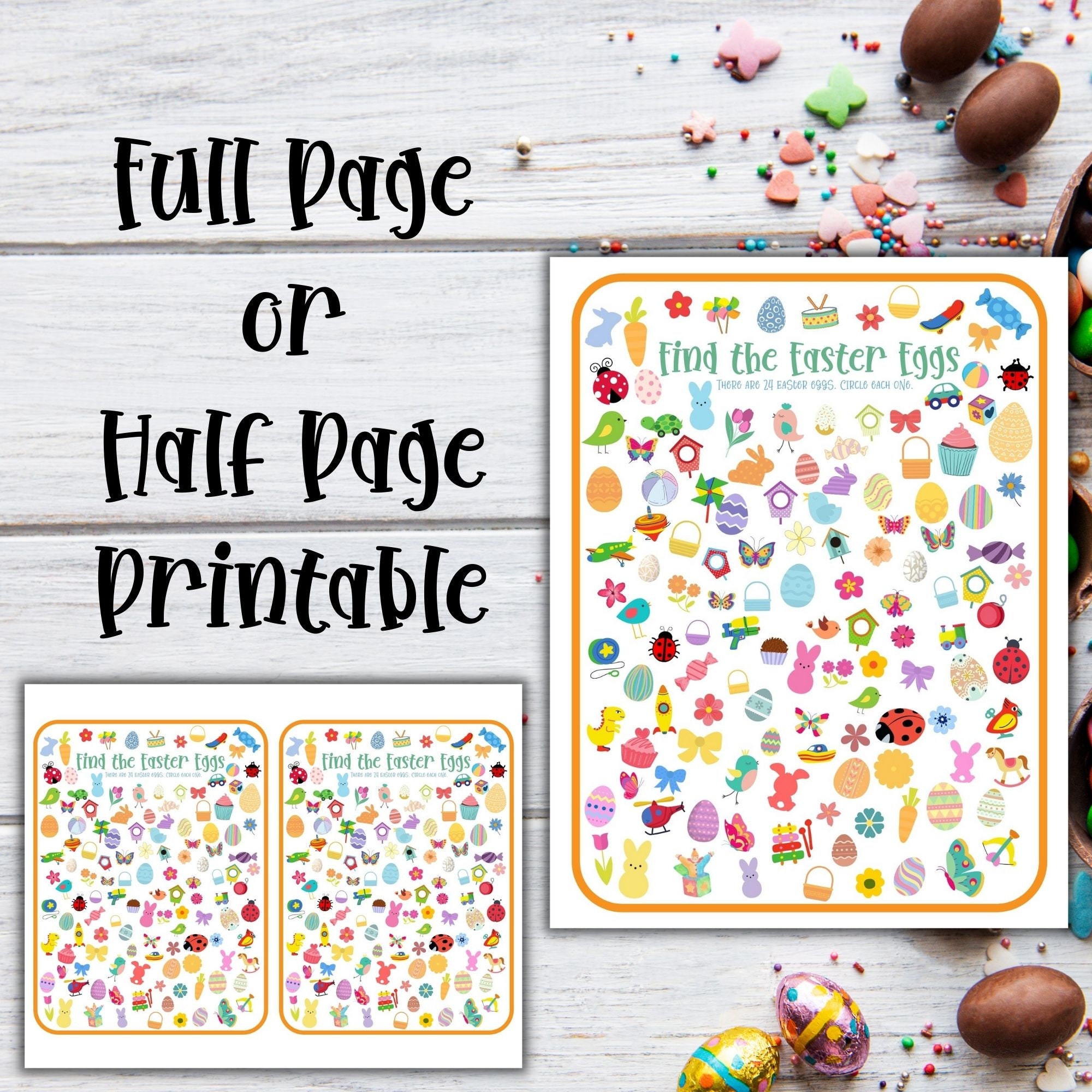 Find the Easter Eggs - Printable Activity for Kids - Etsy