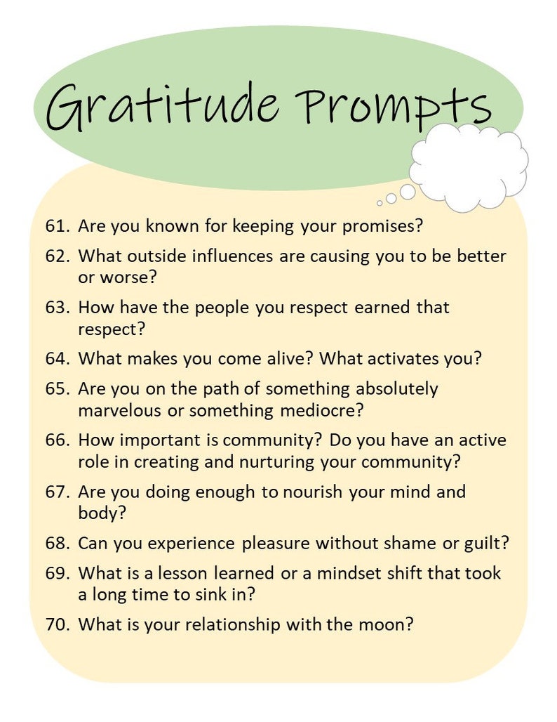 100 Meaningful Gratitude Prompts Gratitude Questions Writing - Etsy Sweden