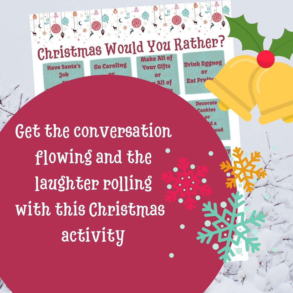 Christmas Would You Rather Printable Activity for Kids and Adults - Etsy