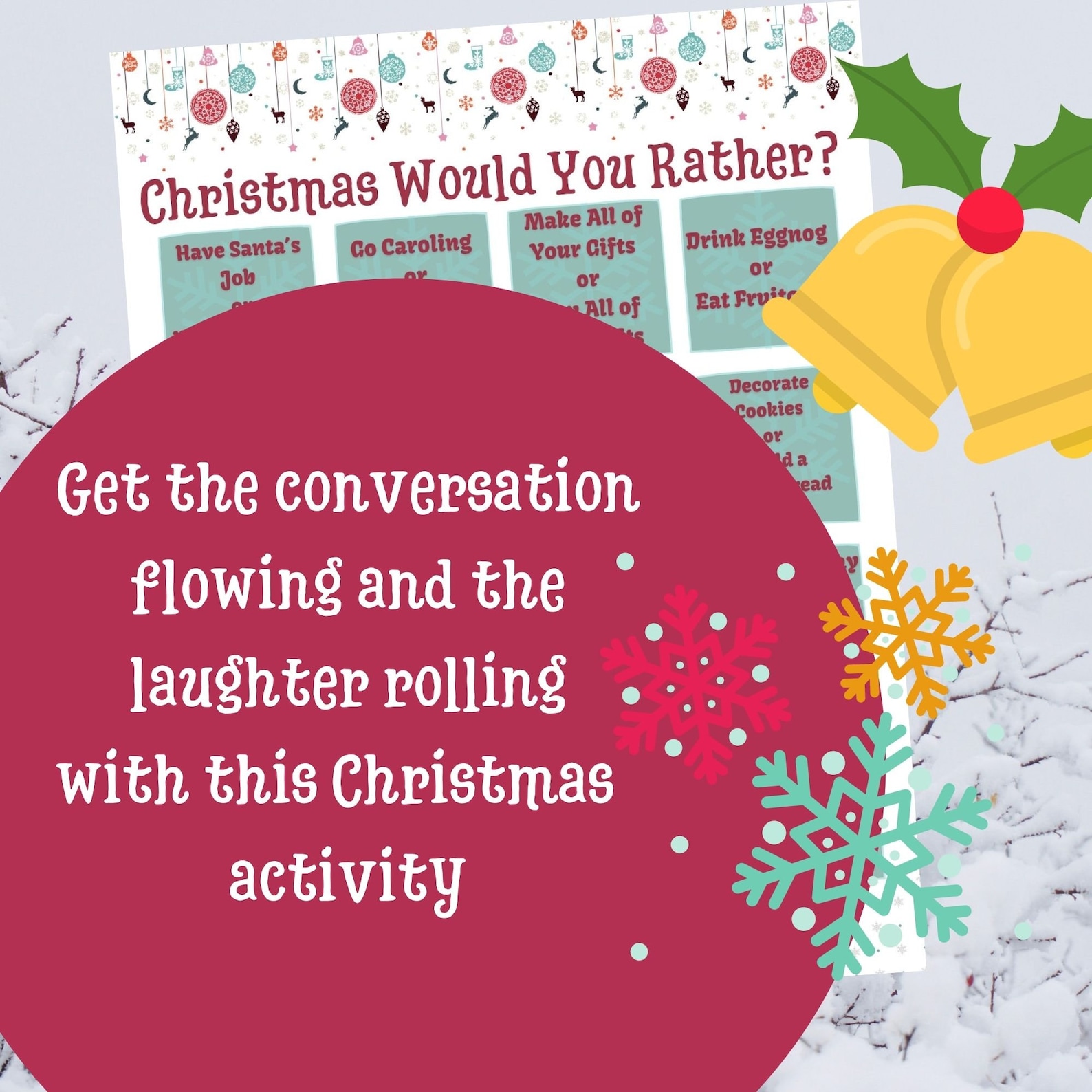 Christmas Would You Rather Printable Activity for Kids and Adults - Etsy