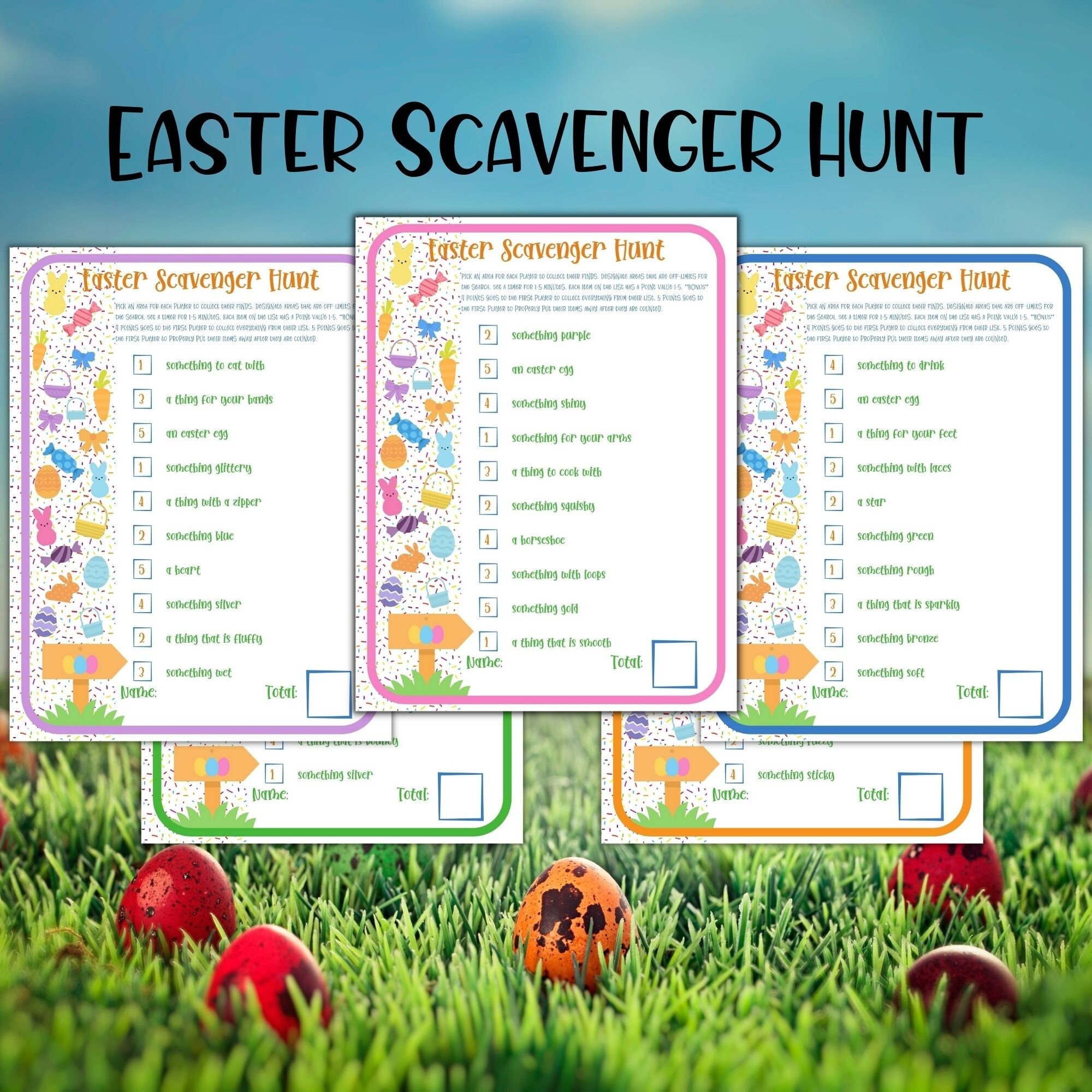 Easter Scavenger Hunt - Printable Activity for Kids - Etsy