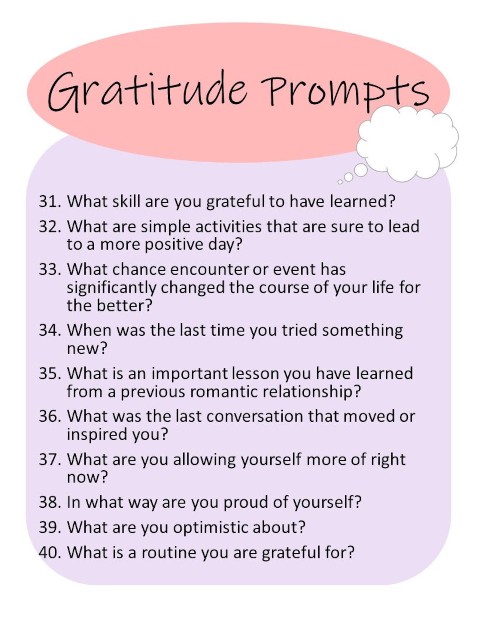 100 Meaningful Gratitude Prompts, Gratitude Questions, Writing Prompts ...