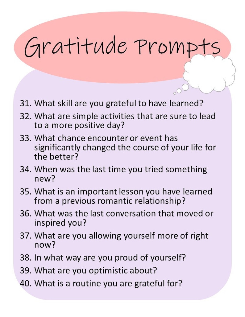 100 Meaningful Gratitude Prompts, Gratitude Questions, Writing Prompts ...