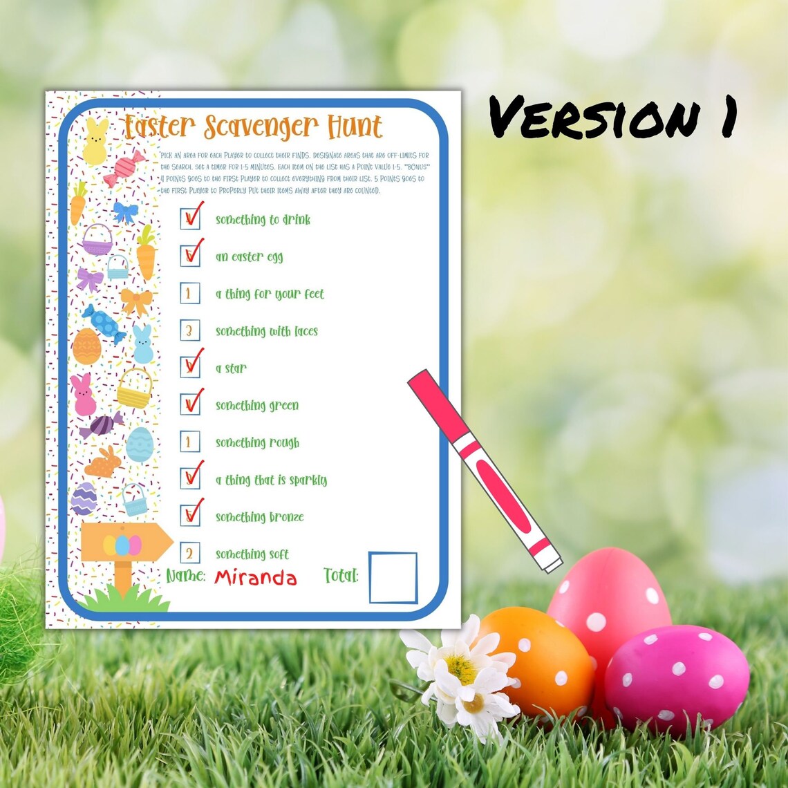 Easter Scavenger Hunt - Printable Activity for Kids - Etsy