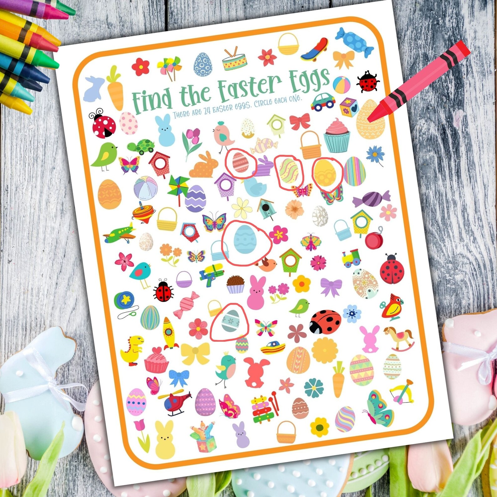 Find the Easter Eggs - Printable Activity for Kids - Etsy